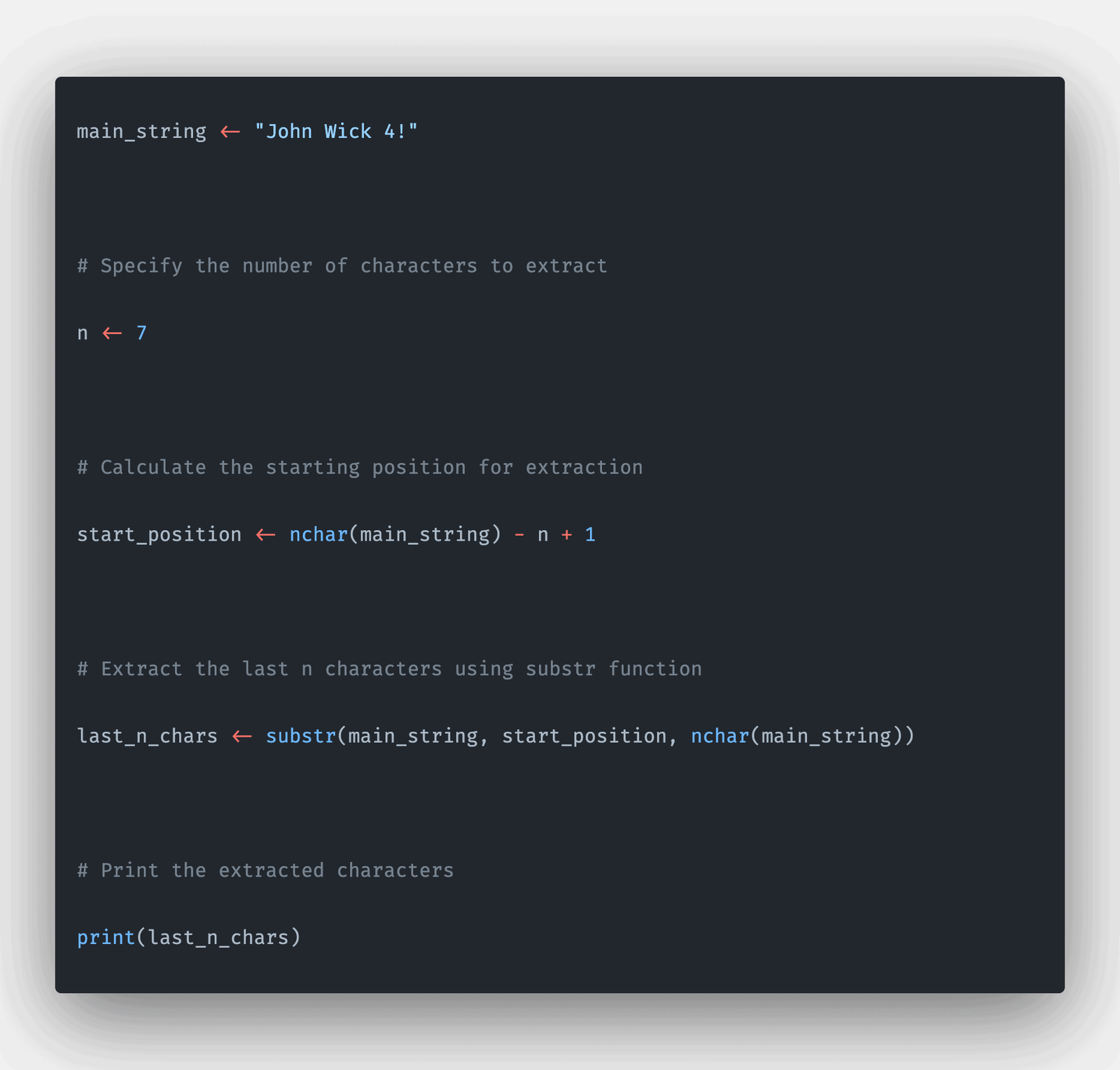 How To Extract The First And Last N Characters From A String In R