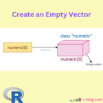 How to Create an Empty Vector and Append Values in R