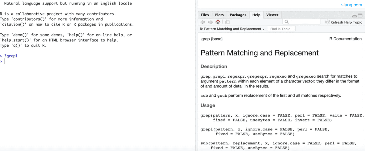 What is grepl() Function in R